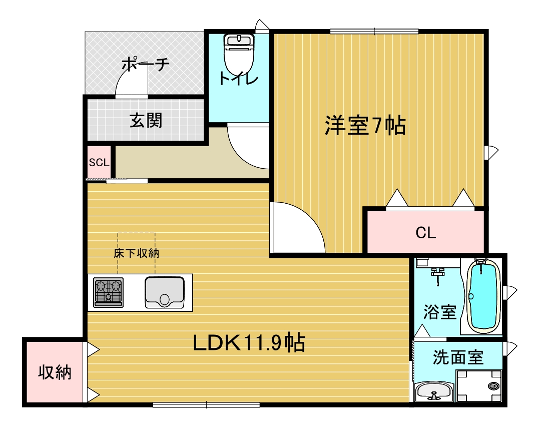 羽衣駅徒歩2分！ 新築ゆったり1LDK♡ 103号室 - 株式会社bloom